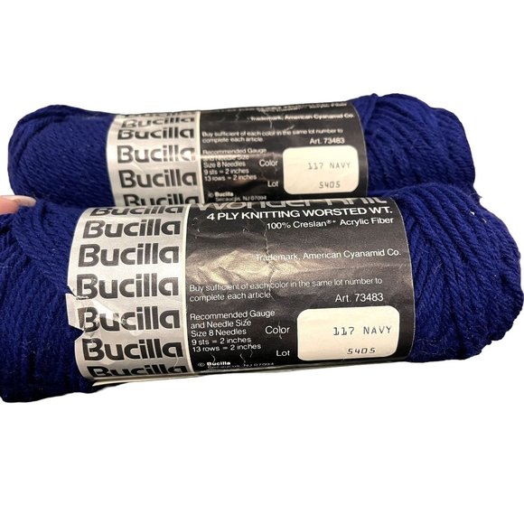 Bucilla | Other | Bucilla Wonder Knit Worsted Weight Yarn Color 17 Navy ...